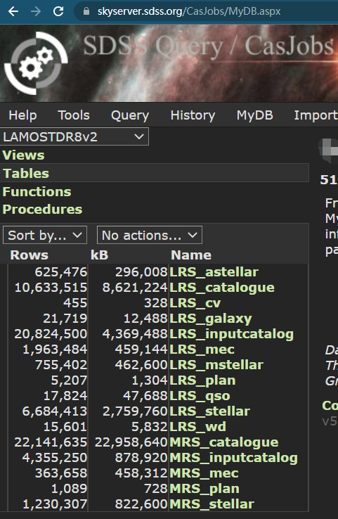 国家天文科学数据中心将LAMOST光谱巡天数据融入SDSS CasJobs系统 | 国家天文科学数据中心 | NADC
